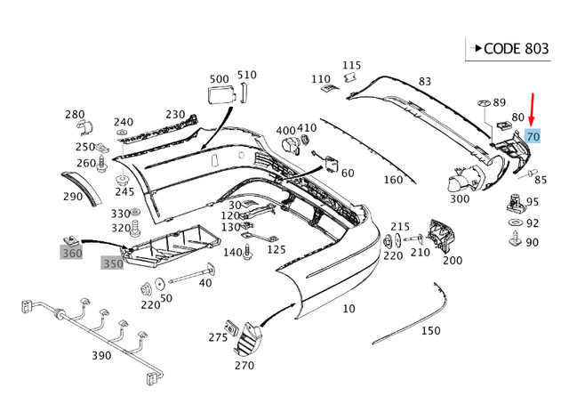 MERCEDES BENZ a 2128856314 Genuine OEM Bumper Support Bracket Left Side ...