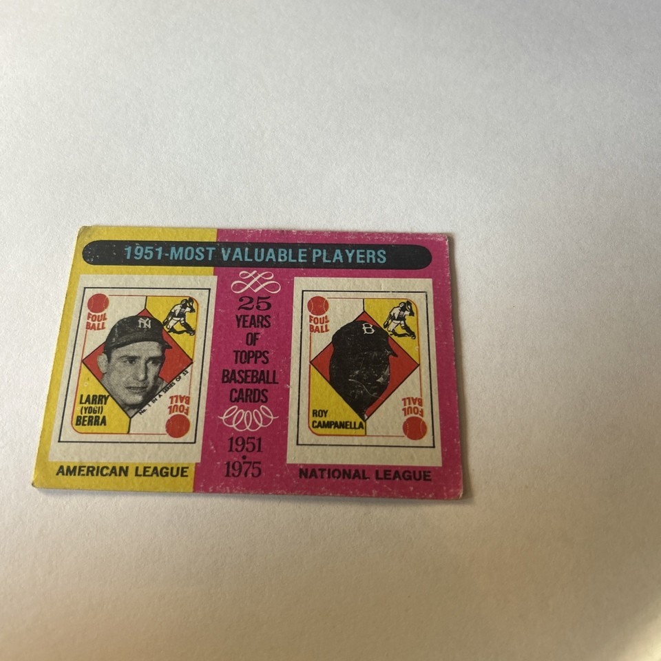1975 TOPPS BASEBALL MVP PLAYERS #189 EX YOGI BERRA ROY CAMPANELLA | eBay