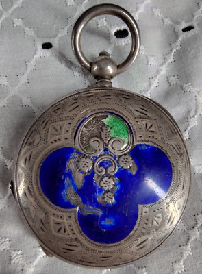 Antique Robert & Co. Geneva Pocket Watch Sterling Silver 800M Case Ta ...