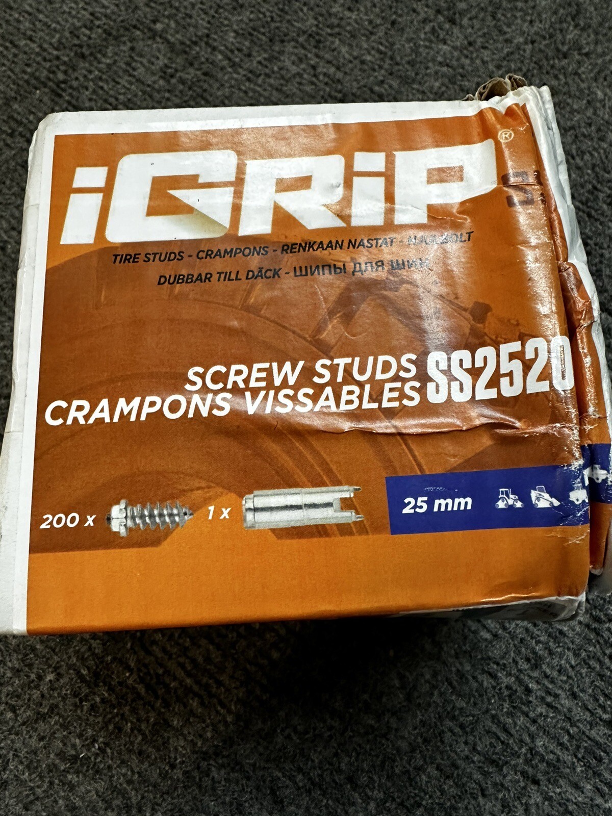 IGrip - SS-25200 - SS25 Shoulder Tire Studs, 25mm (Qty: 200) for sale ...