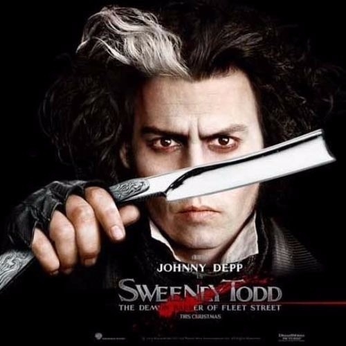 2PC Sweeney Todd Straight Blade Barber Razor Pocket Knife Shaving Cut ...