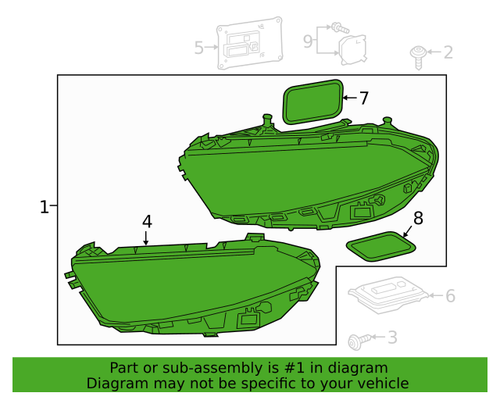 Mercedes Benz Genuine A220 A35 AMG 2019-2022 Headlamp Assembly Right ...