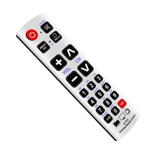 Big Button Universal Remote Control A-TV2 URC-1234ALB for Almost All ...