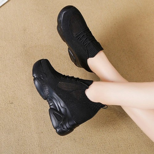Women Breathable Mesh Wedge Casual Shoes Hidden Heels Platform Sport ...