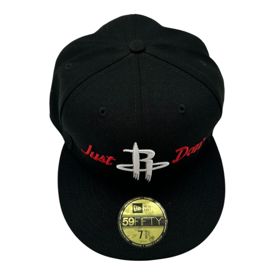 New Era x Just Don Houston Rockets Hat Cap 7 5/8 Black 59Fifty NBA ...