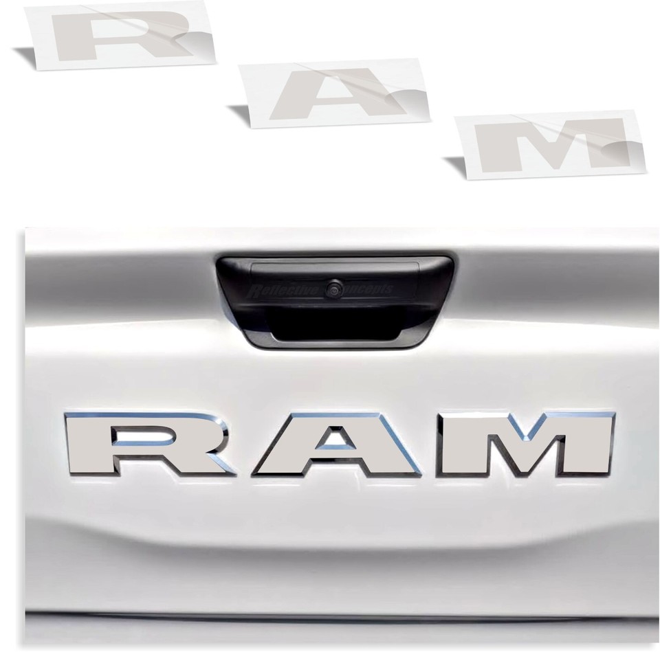 RAM Tailgate Emblem Overlay Decal Sticker - 2025-2026 Ram 1500 | eBay