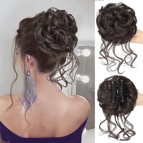 Round Bun Wig Gripper Hair Loop Messy False Hair Pieces Women | eBay