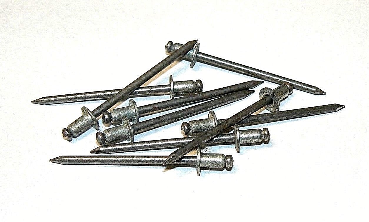 #52 All Steel Dome Head Pop Rivets 5/32" x .020"-.125" - Lot of 250 Pcs ...