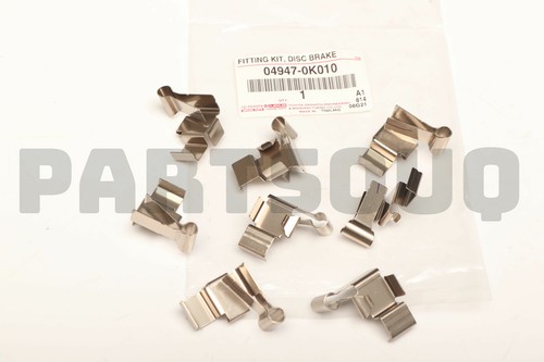 049470K010 KIT DE MONTAJE ORIGINAL TOTOYOTA, FRENO DE DISCO, DELANTERO ...