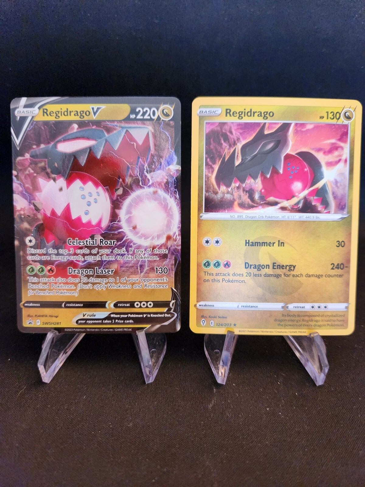 Regidrago V - SWSH281 - 2 Card Promo Set - Crown Zenith - NM Pack Fresh ...