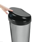 SILVER MODA BIN - TOUCH TOP - ITALIAN STYLE - KITCHEN / OFFICE BIN ...