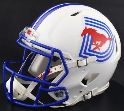 SMU MUSTANGS NCAA Riddell Speed Full Size AUTHENTIC Football Helmet | eBay