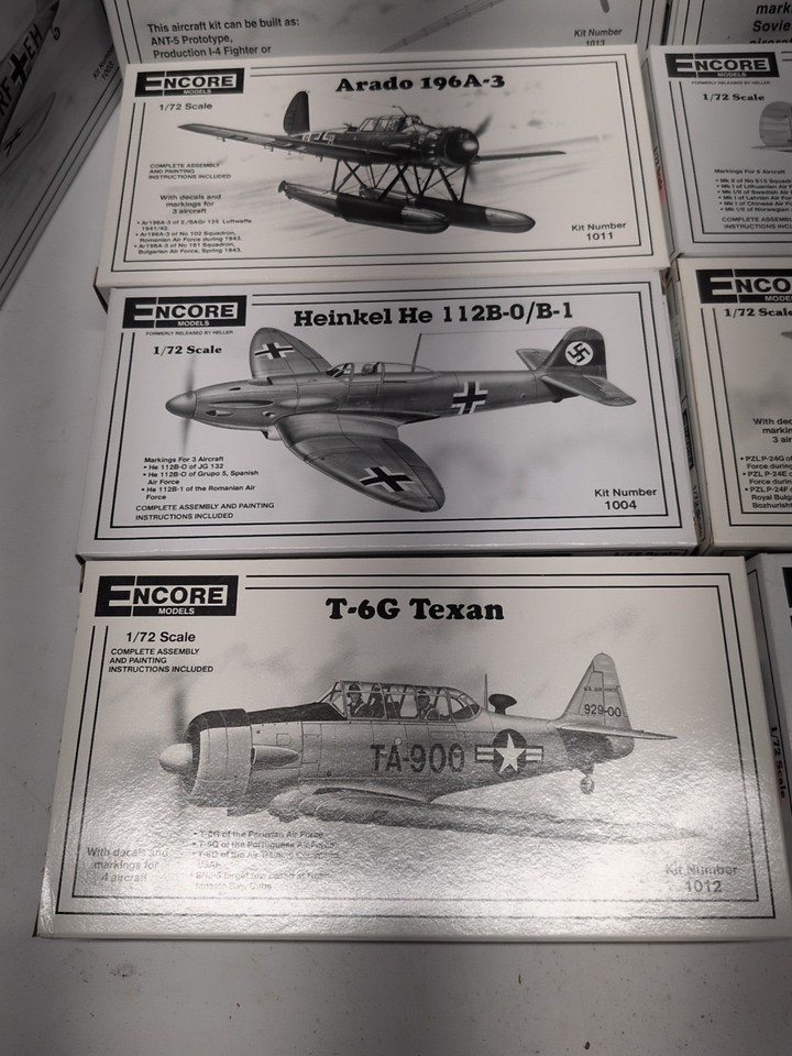Lot(12) Encore Model Kits 1/72 Scale New Sealed Parts | eBay