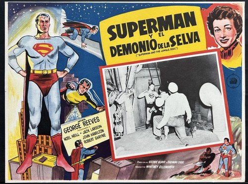 SUPERMAN AND THE JUNGLE DEVIL GEORGE REEVES MEXICAN LOBBY CARD 1954 | eBay
