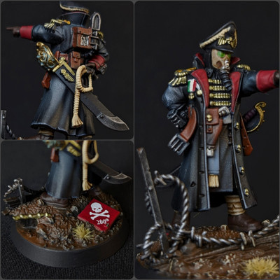 COMMISSION painted Death Korps of Krieg Commissar Astra Militarum ...