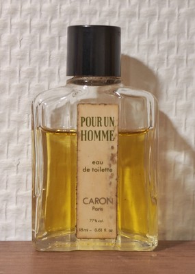 Format Rare. Eau de Toilette Pour un Homme de Caron 18 ml. Étiquette. 3 ...