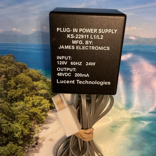 James Electronics KS-22911 L1/L2 Plug-In Power Supply AC Adapter 48V DC ...