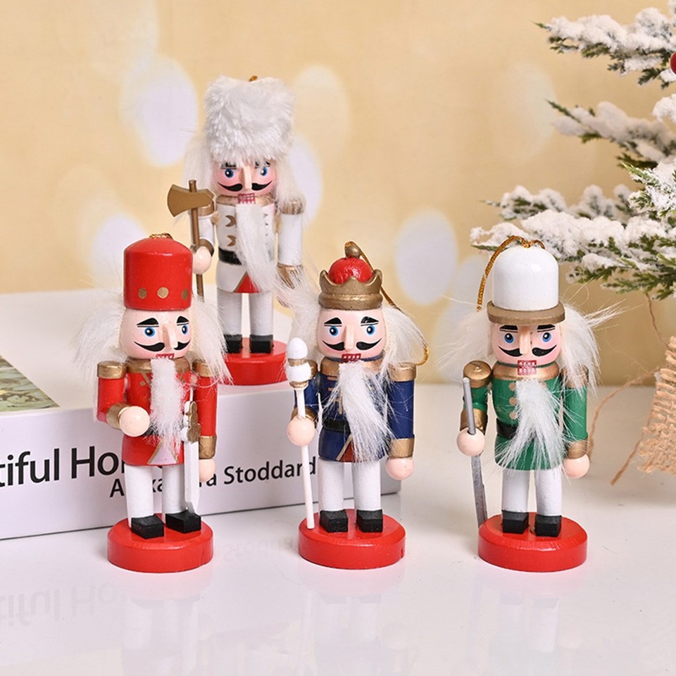 4pcs Christmas Tree Hanging Nutcrackers Figures Decorative Nutcrackers ...
