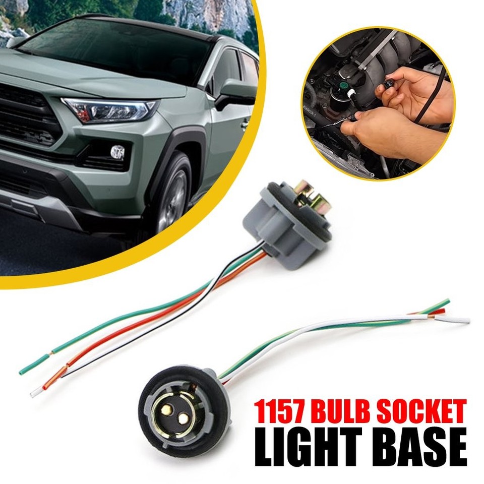 Two Harness Stop Light Brake Bulb Repair Plug Socket Wire Pigtail ...