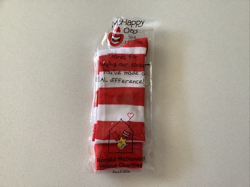 Knee Hi Hight Striped Red and White McHappy Day Adult Socks One Size ...