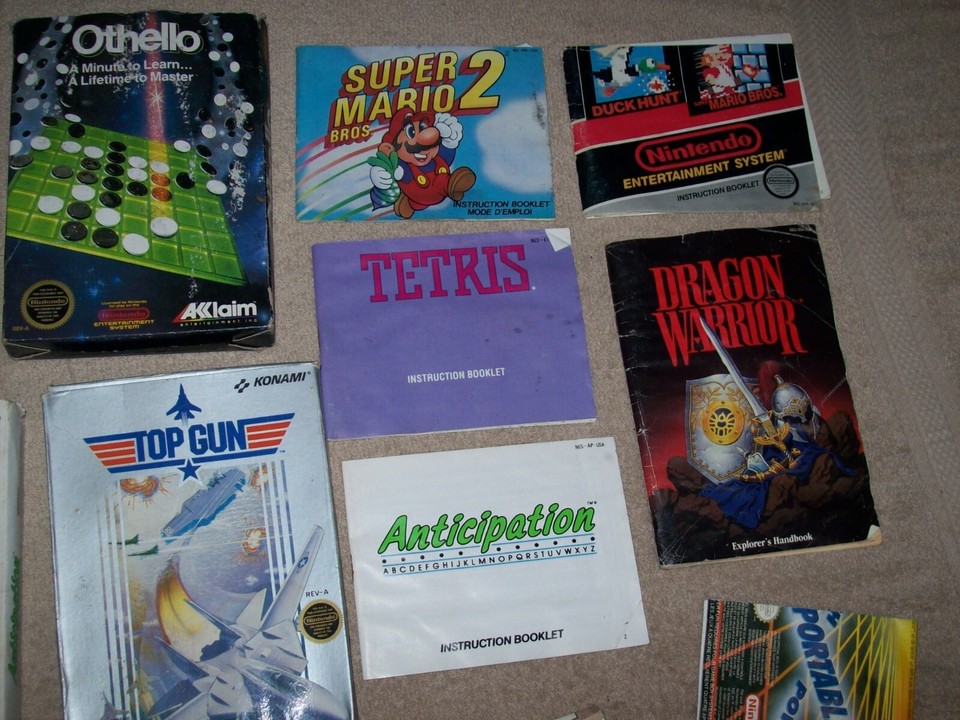 Lot Of Nintendo NES Video Game Boxes, Instructions, & Inserts | eBay