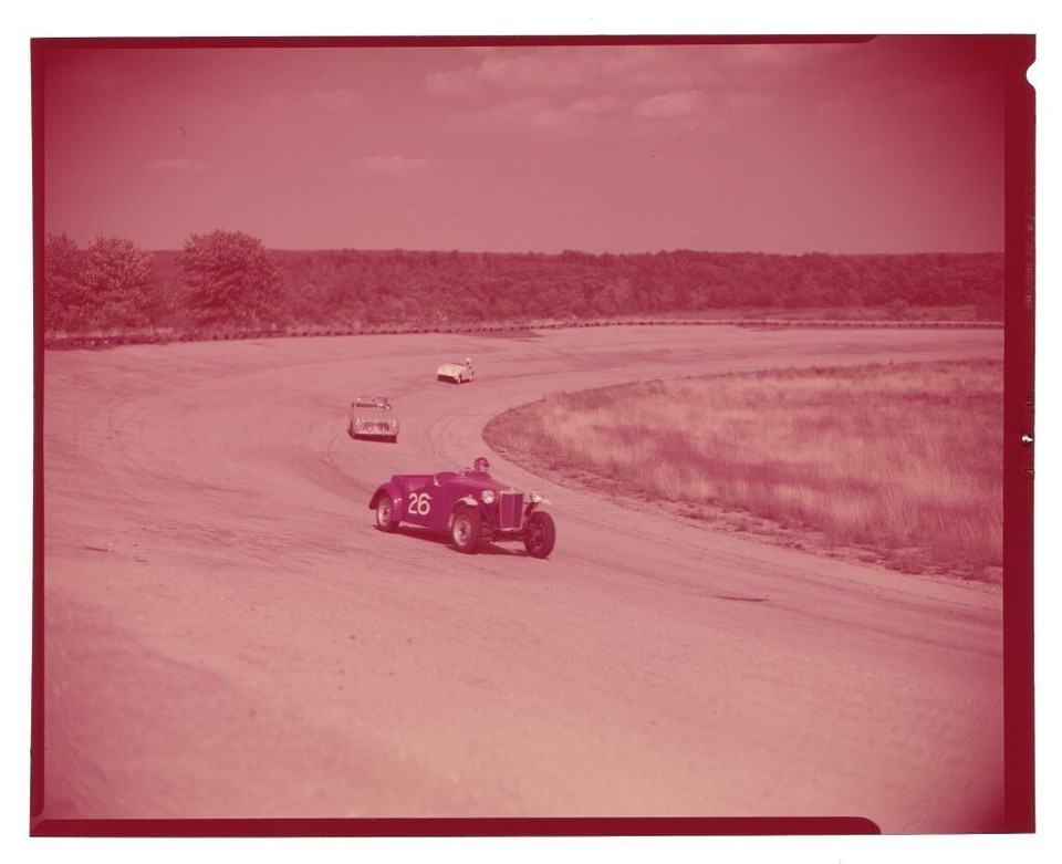 KF11-374 1951 NASCAR AUTO RACING THOMPSON CT TRACK ORIG 4"X5" COLOR ...