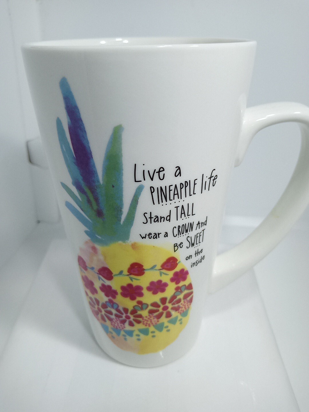 NATURAL LIFE COFFEE MUG. LIVE A HIGH VIBRATION LIFE MUG. PINEAPPLE LIFE ...