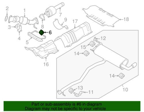 Land Rover Down Pipe Exhaust Insulator LR000593 Discovery Sport Evoque ...
