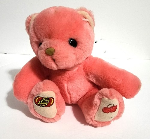 Jelly Belly Pink Teddy Bear Cherry Sitting Herman Goelitz Enesco Plush ...