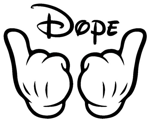 Signage Cafe Dope Hands - Black Vinyl Decal, Graphic Car Truck Windows ...