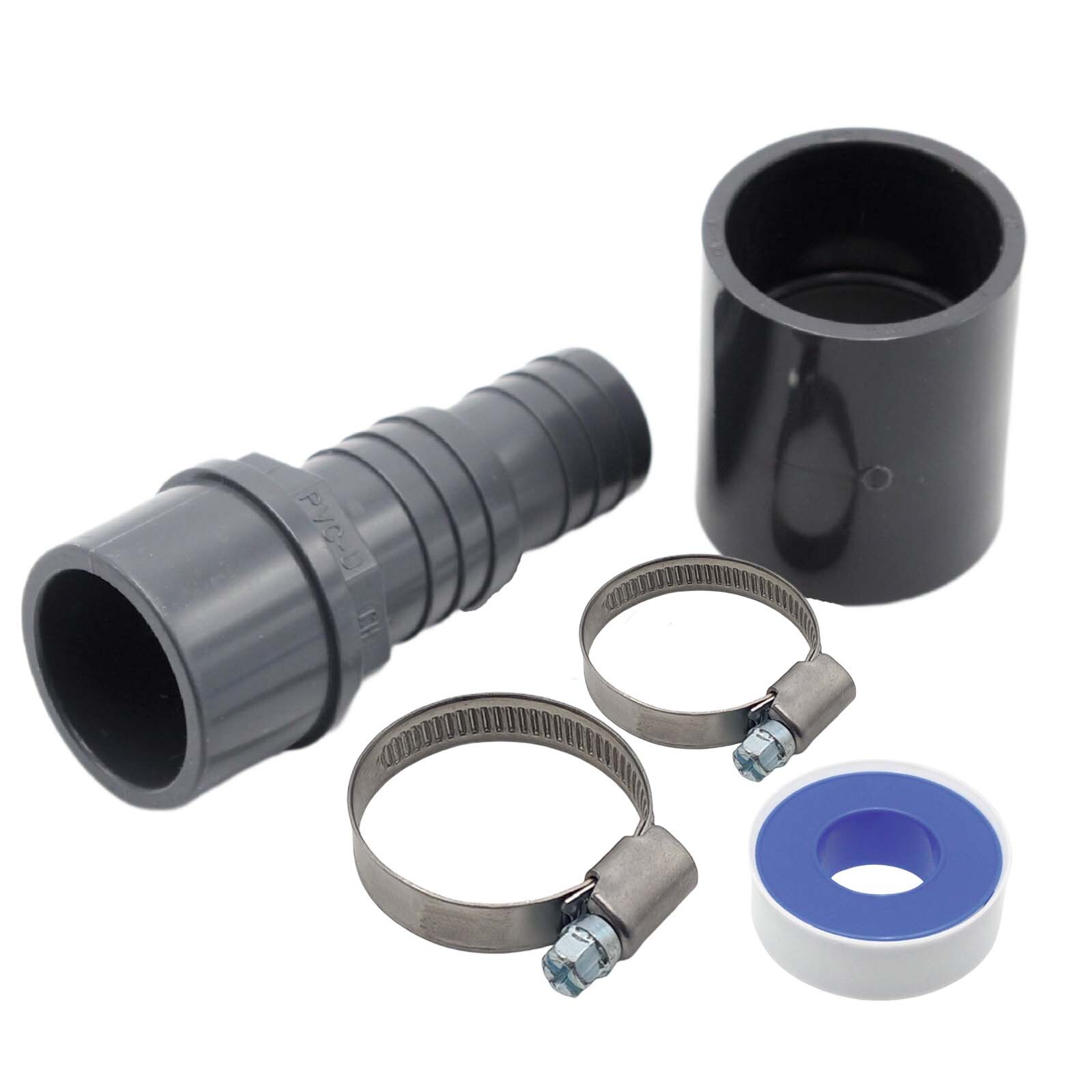 Pool Klebe Flex Adapter Schwimmbad Schlauch PVC DN50 -> 32/38 mm - SET ...