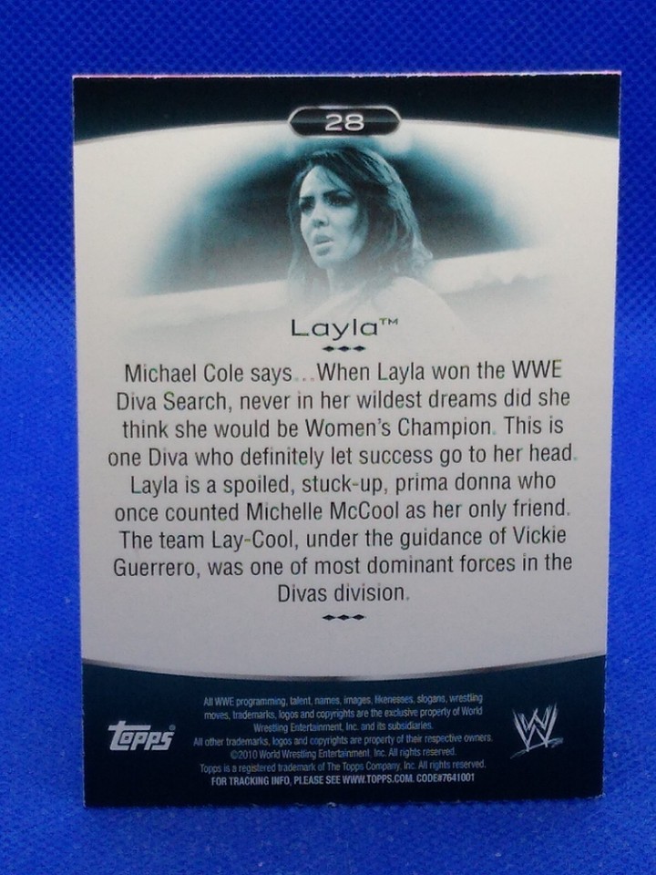 AUTOGRAPH Layla 2010 Topps Platinum WWE #28 | eBay