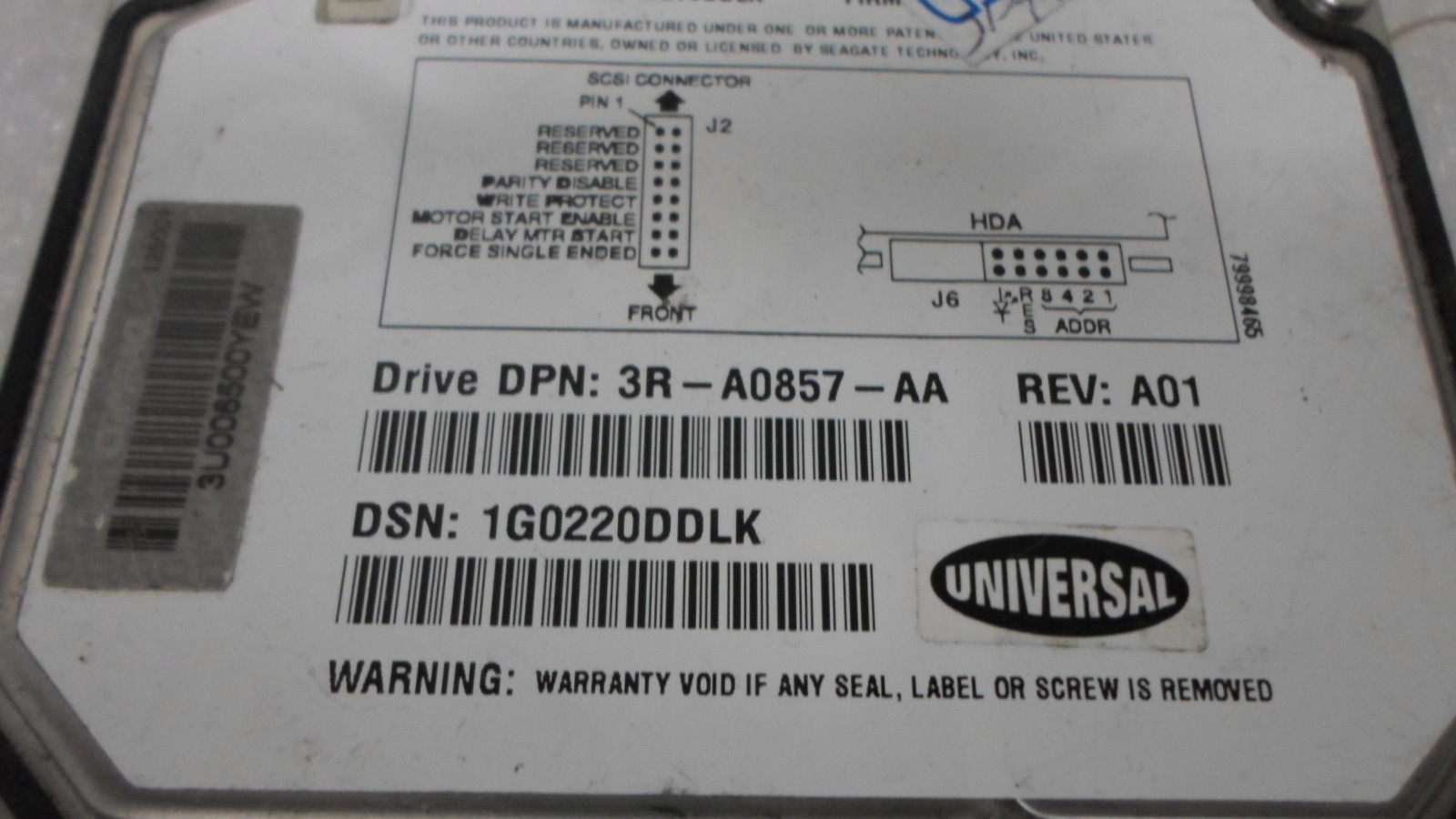 Compaq BD0096349A 176493-001 9P4001-043 3R-A0857-AA Rev: A01 9.1GB 10K ...