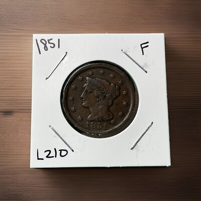 1851 Large Cent Fine Raw Coin | eBay