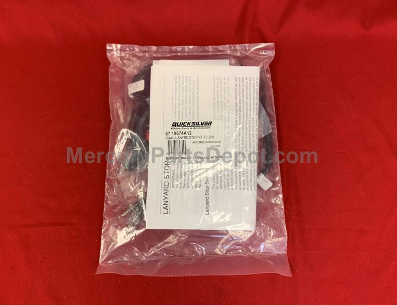 Mercury Dual Lanyard Stop Switch - Flush Mount - 19674A12 | 1 Year | OE