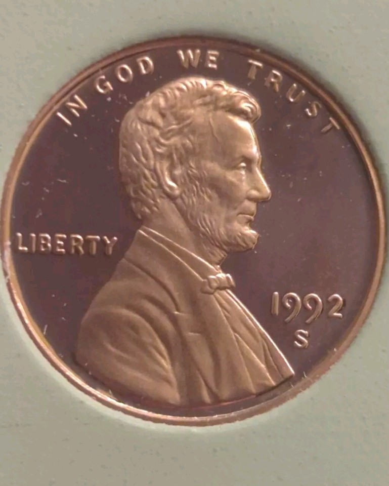 1992 S Lincoln Memorial Penny Cent Coin Proof Uncirculated Ddo Ddr | eBay
