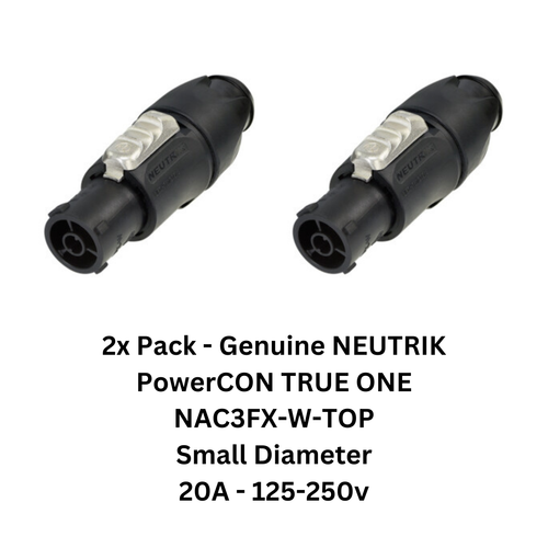 2x Pack NEUTRIK PowerCON TrueOne1 TruCon NAC3FX-W-TOP Female Waterproof ...