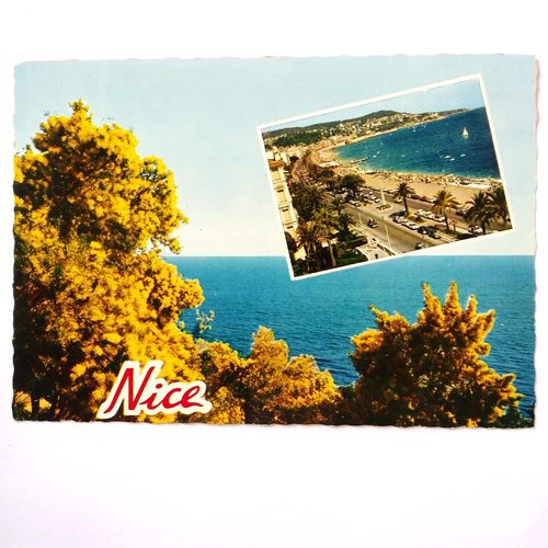 French Riviera NICE Postcard Multi View Ocean Beach Chrome Unposted | eBay