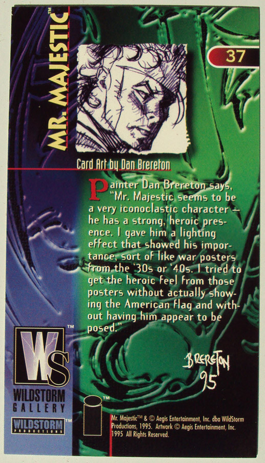 1995 Wildstorm Gallery Widevision Trading Card #37 Mr. Majestic | eBay