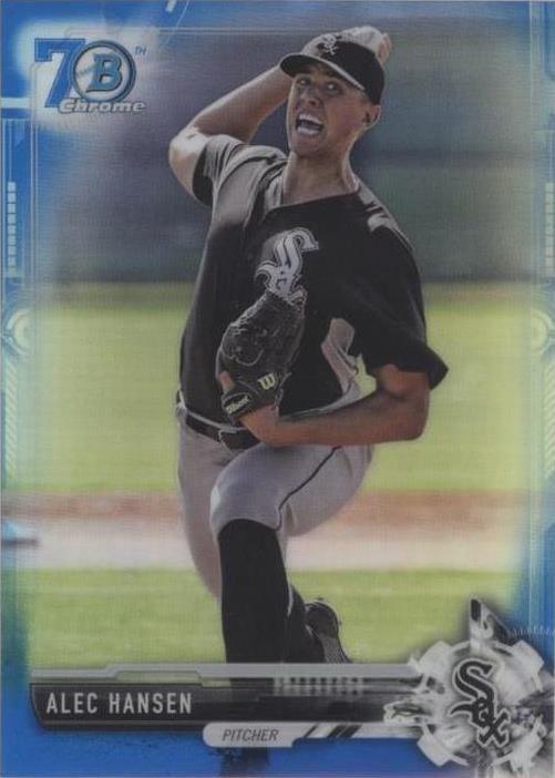 2017 Bowman Draft - Chrome Alec Hansen #BDC-23 Blue Refractor 70th ...
