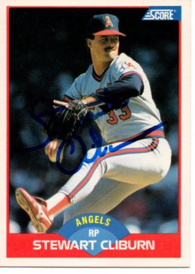 Stewart Cliburn California Angels 1989 Score Signed Card | eBay