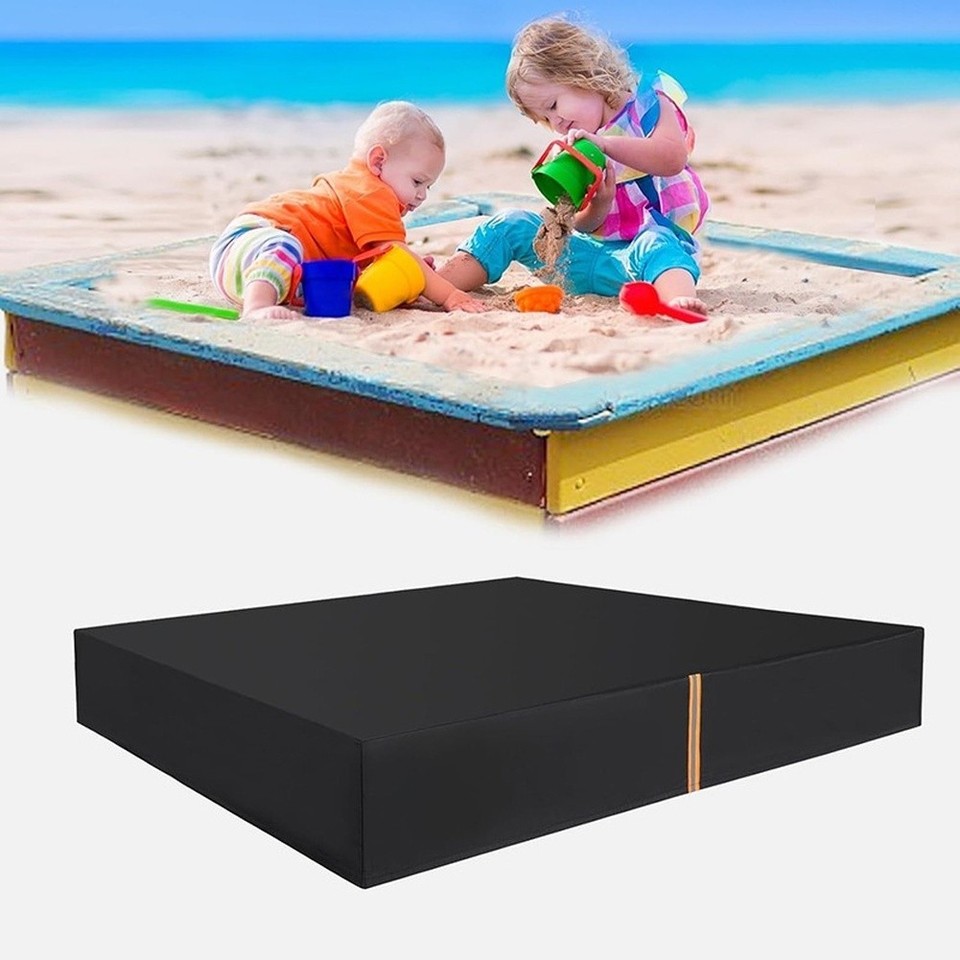 210D Oxford Black Orange Sandpit Cover Waterproof Reflective Strips ...