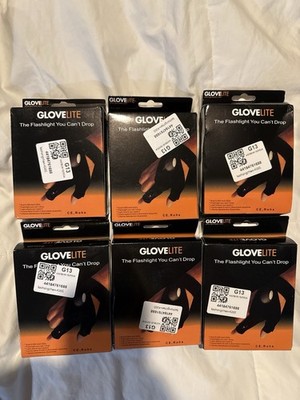 Lot of 6 GloveLite G13 Hands Free LED Flashlight Gloves NEW | eBay