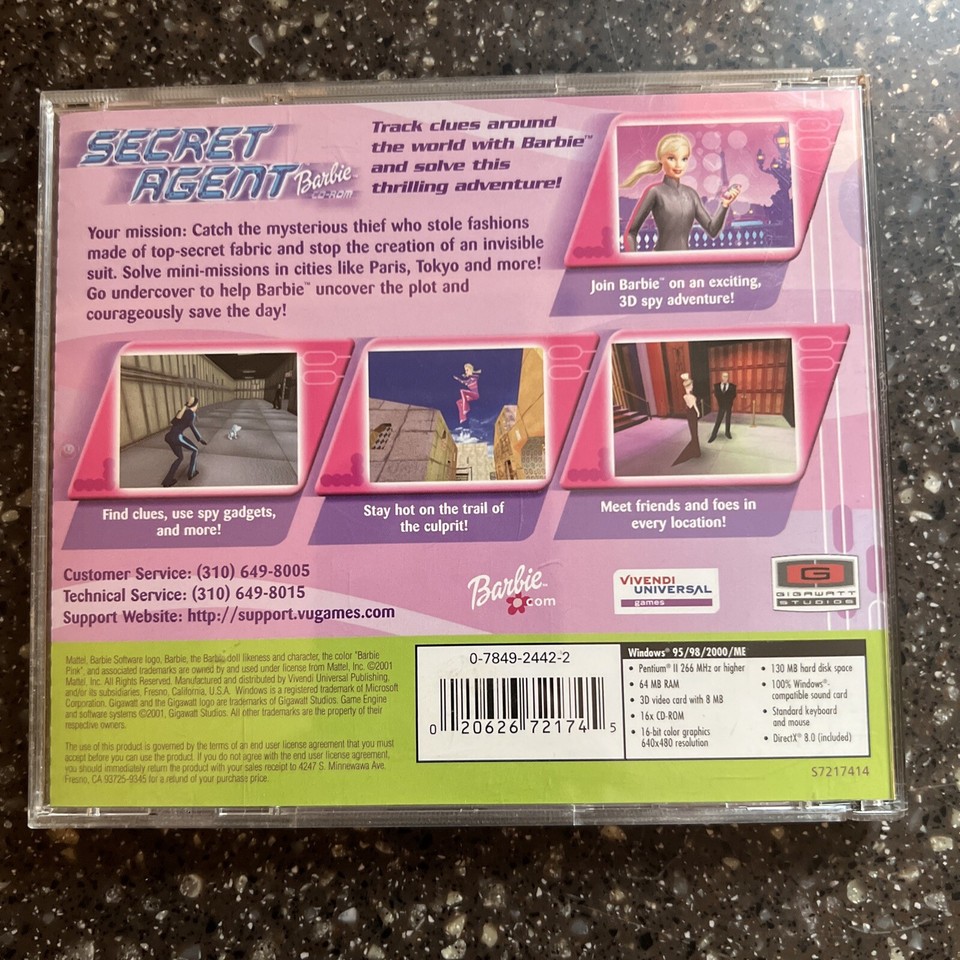 Barbie Pet Rescue PC CD-ROM Computer Game Windows / Barbie Secret Agent ...