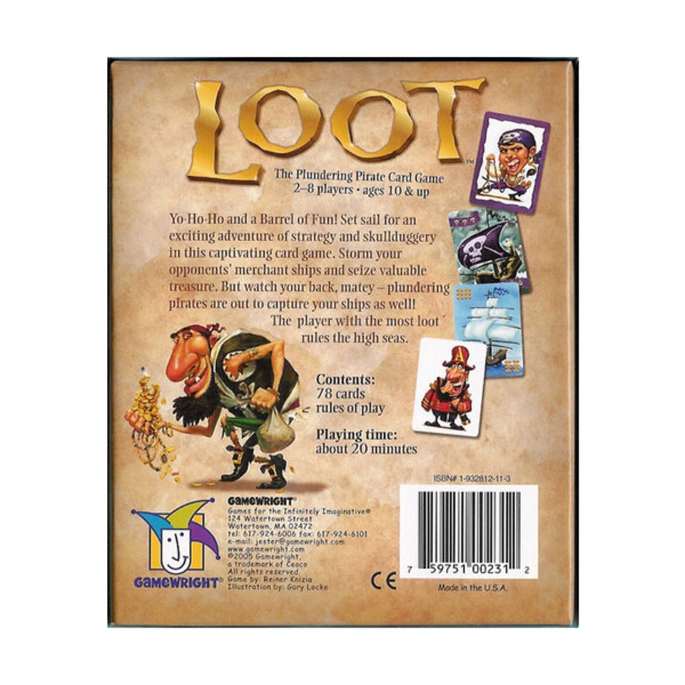 Gamewright Cardgame Loot (1992 Ed) Box EX/NM | eBay