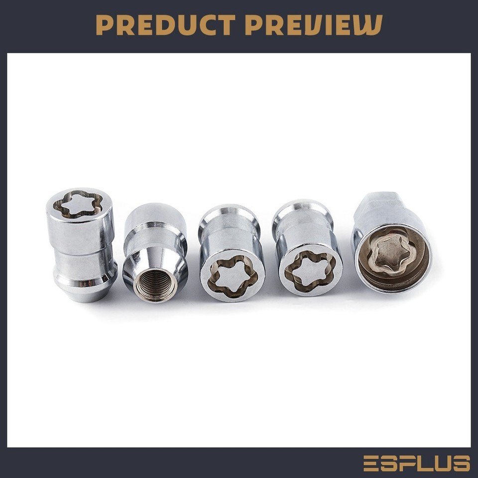 Acura Universal Wheel Lock Set 12x1.5 Chrome | Front | Durable | Zinc ...