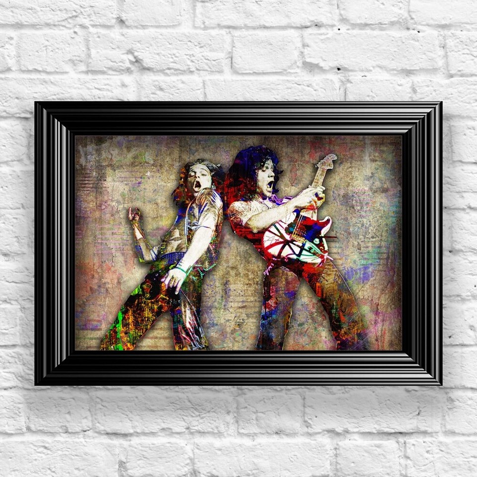 VAN HALEN 12x18in Poster Eddie Van Halen & David Lee Roth Print Free ...