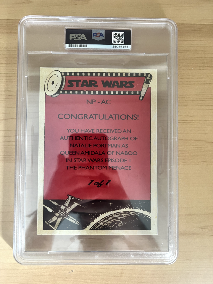 PSA 10 Auto Natalie Portman Padme Amidala Autograph Cut Card 1/1 | eBay