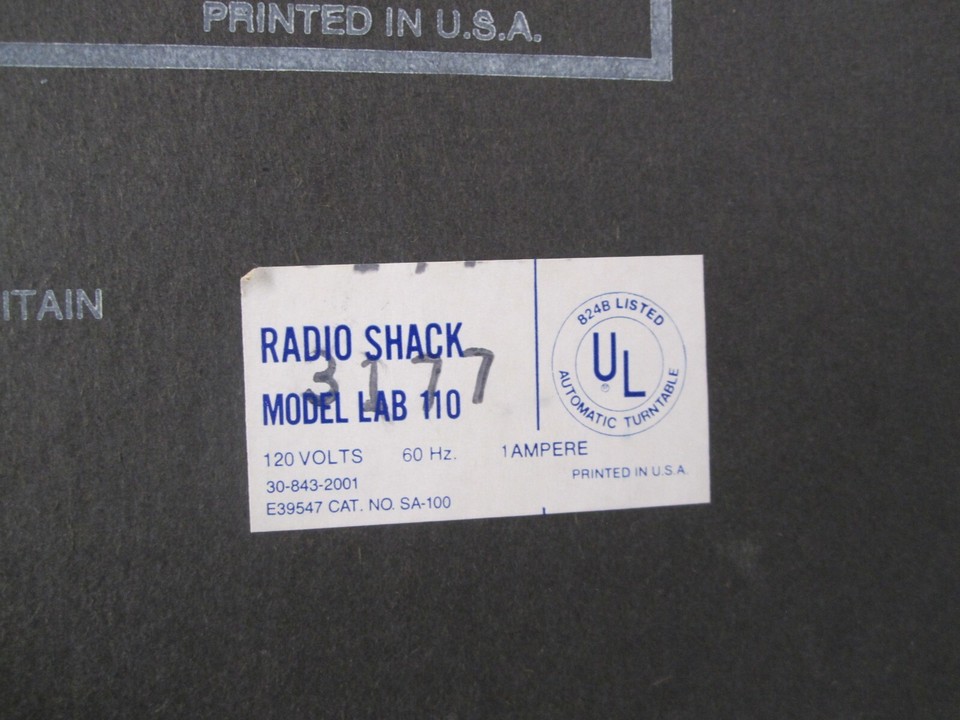 Vtg Realistic LAB-110 BSR Radio Shack Automatic Record Player Turntable As Is | eBay