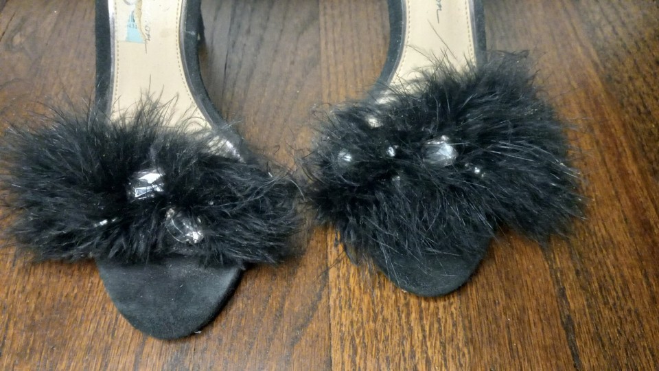 Jessica Simpson Jolinda Ankle Strap Jewels Feather Heel Sandal 6.5 Old ...